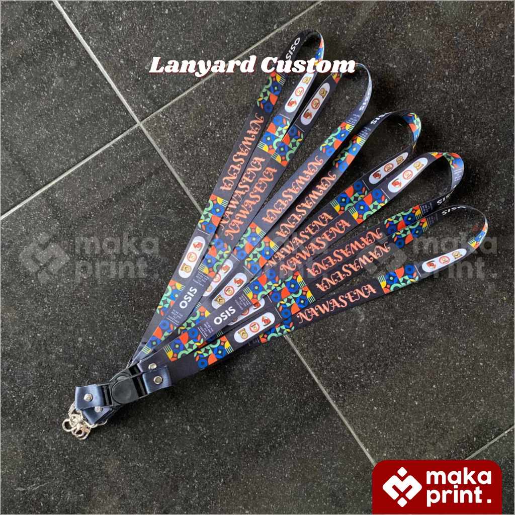 Jual Lanyard Custom Printing 2 Cm Full Color Print Sublim 2 Sisi ...