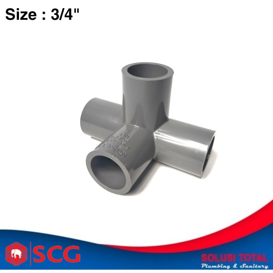 Jual Tee 4 Way 90° 3/4 Inch 4 Way Side Tee 3/4" SCG | Shopee Indonesia