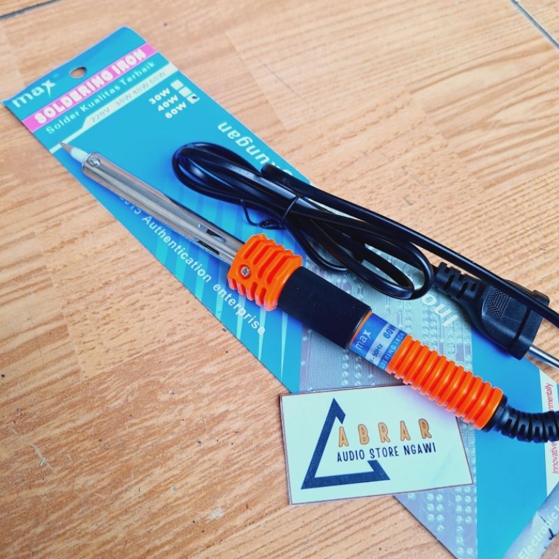 Jual Solder MAX 60 Watt SOLDER TIMAH Berkualitas MAX Soldering Iron 60W ...