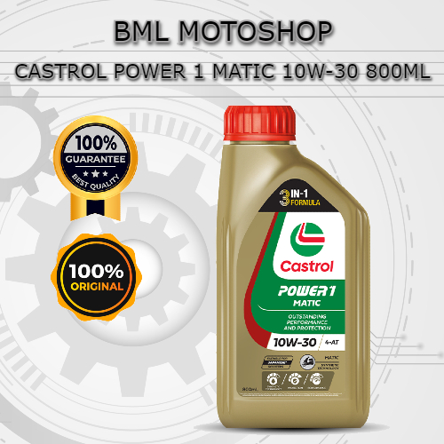 Jual Oli Castrol Power1 Matic 10W-30 800ml Orisinil Untuk Semua Motor ...