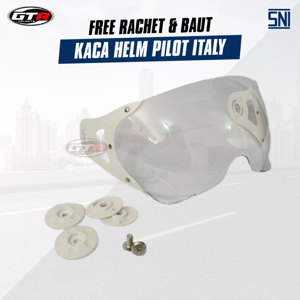 Jual Kaca Helm Pilot Italy Pelindung Mata Aksesoris Motor Termurah ...