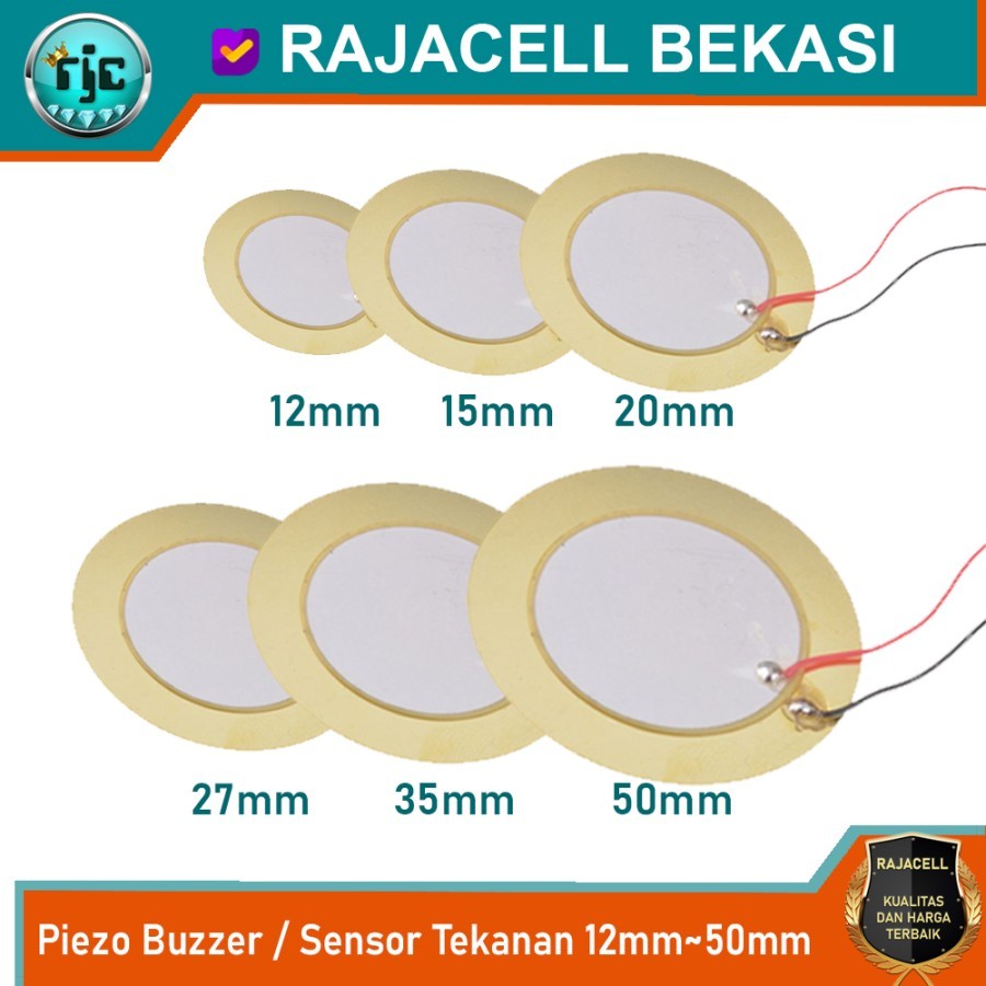 Jual Piezo Electric Buzzer Sensor Drum Elektrik Piezzo 12mm 50mm Plus