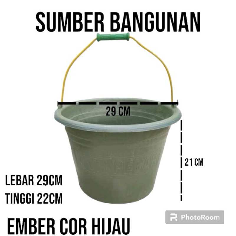 Jual EMBER COR HIJAU / EMBER COR SEMEN ANTI PECAH UKURAN BESAR DAN ...