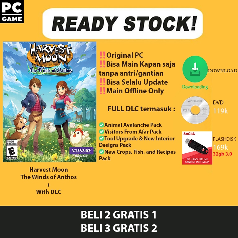 Jual Harvest Moon The Winds of Anthos PC ORIGINAL + With DLC Tambahan | Shopee Indonesia