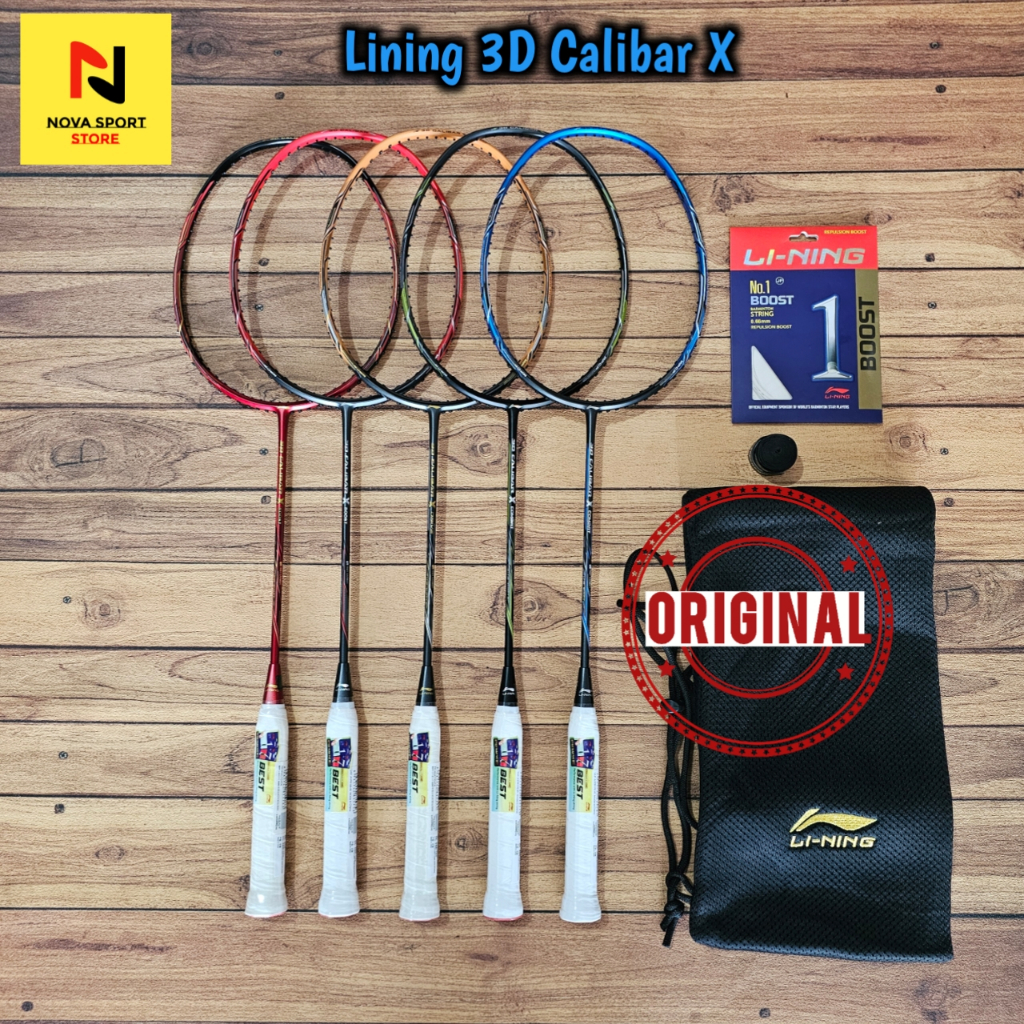 Jual Raket Badminton Lining 3D Calibar X Boost Combat Drive | Shopee ...