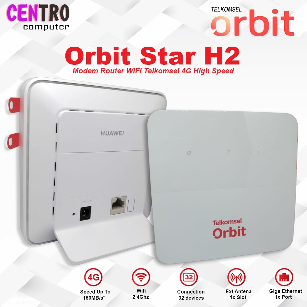 Jual Orbit Star H2 Modem Router WiFi Telkomsel 4G High Speed | Shopee ...