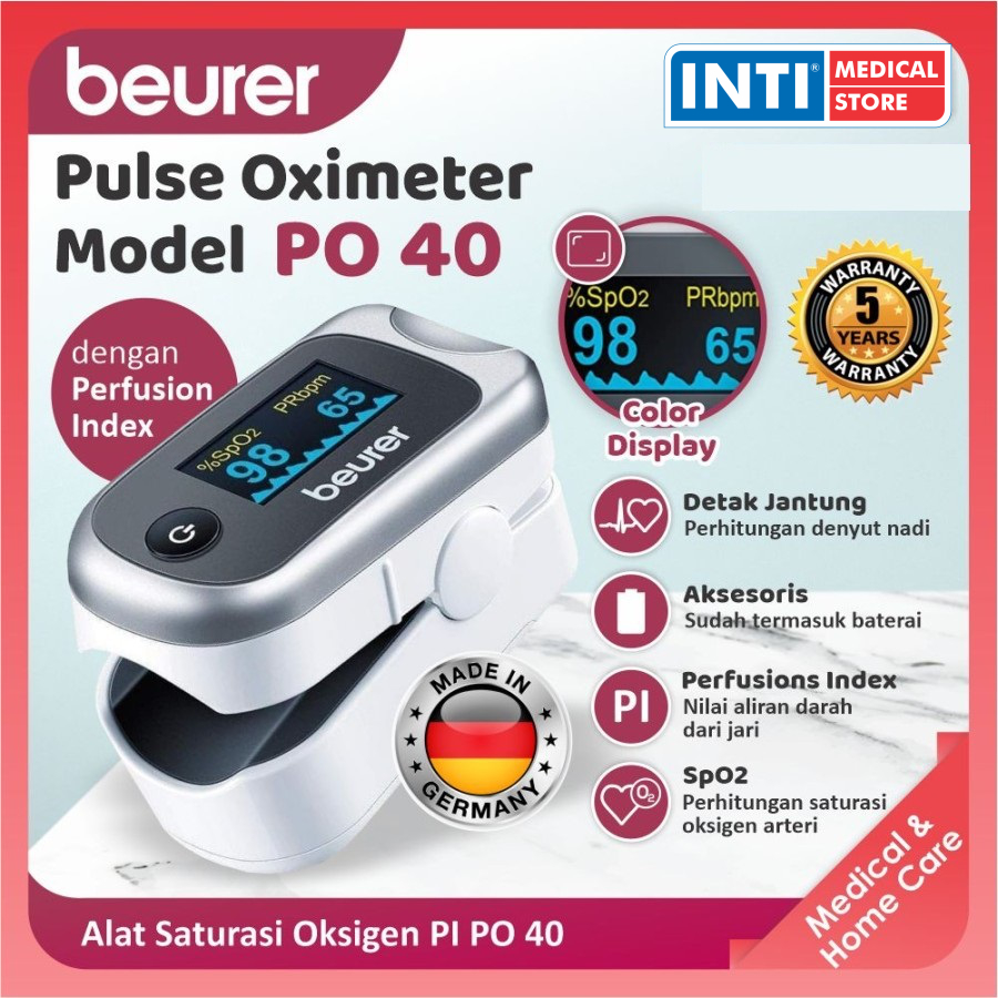 Jual Beurer Pulse Oxymeter With PI PO 40 | Alat Saturasi Oksigen Beurer ...
