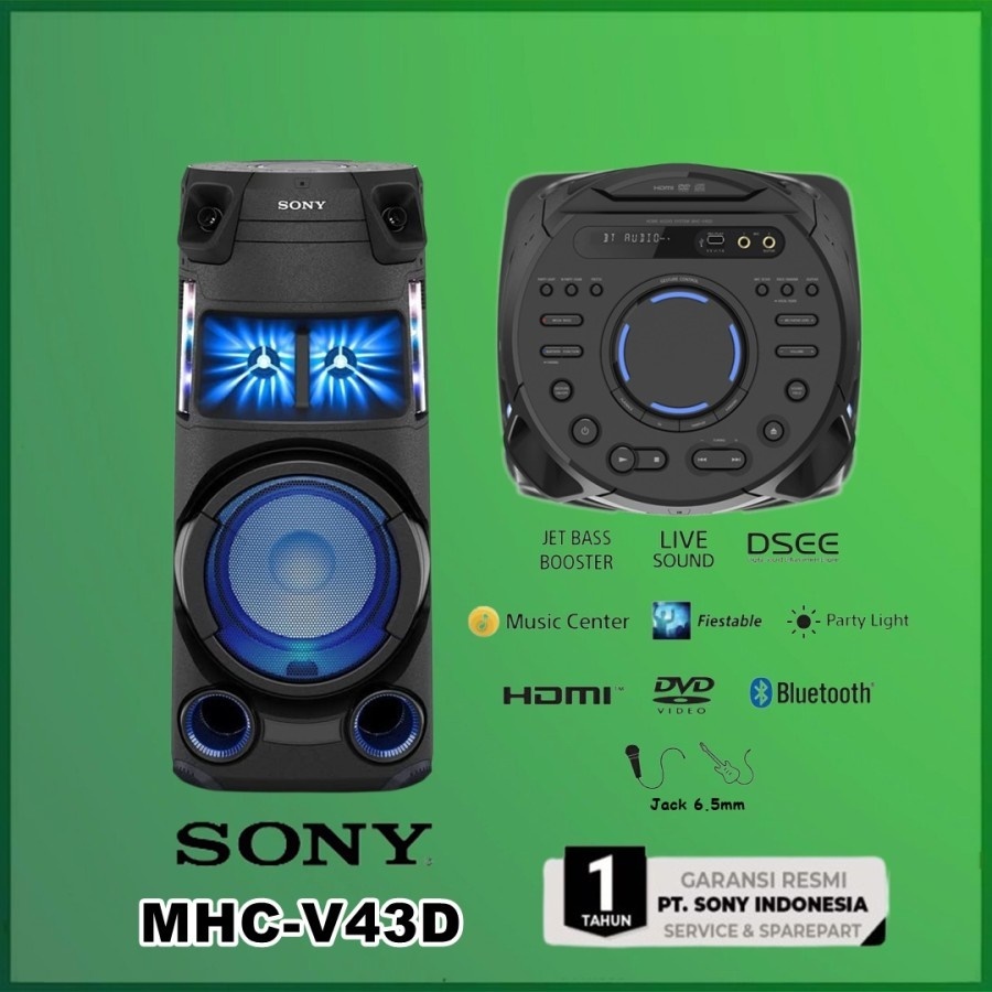 Jual Sony MHC-V43D High Power Audio Speaker System with Bluetooth V43 D ...