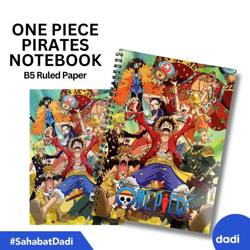 Jual Dadi - One Piece Luffy/Pirates Notebook - Buku Tulis | Shopee ...