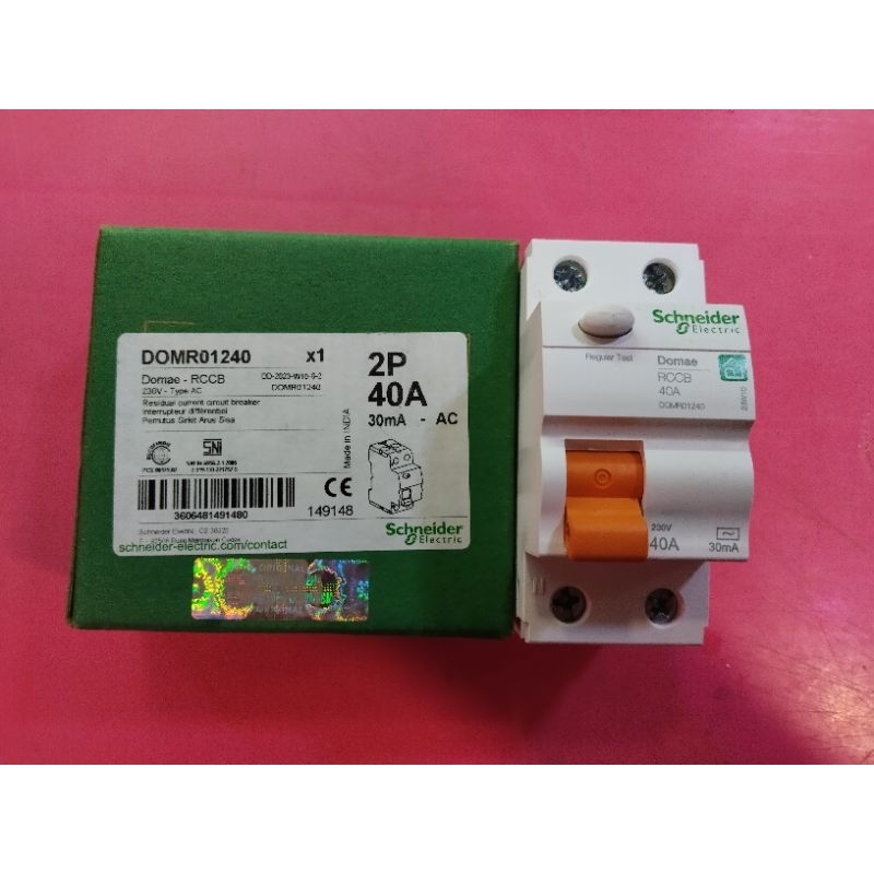 Jual elcb domae Schneider 2p 40a 30ma | Shopee Indonesia