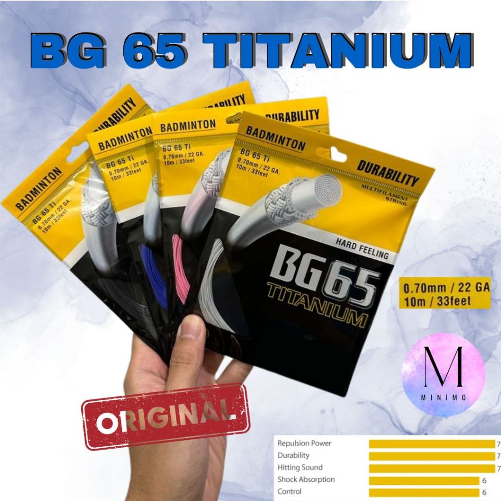 Jual Senar Raket Badminton Yonex BG 65 TI Titanium Original | Shopee ...