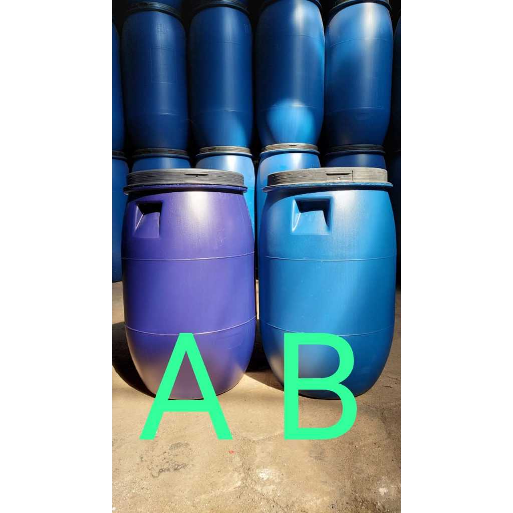 Jual Tangki Tong Air Drum Tempat Sampah Biru Tebal Gentong Liter HDPE ...