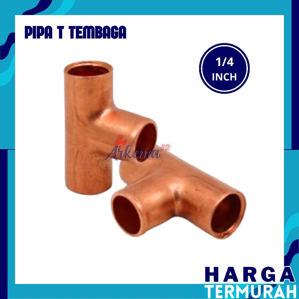 Jual SAMBUNGAN TEE 1/4 INCH | COPPER TEE TEMBAGA 1/4' | TEE FITTING PENYAMBUNG PIPA 1/4 | CABANG ...