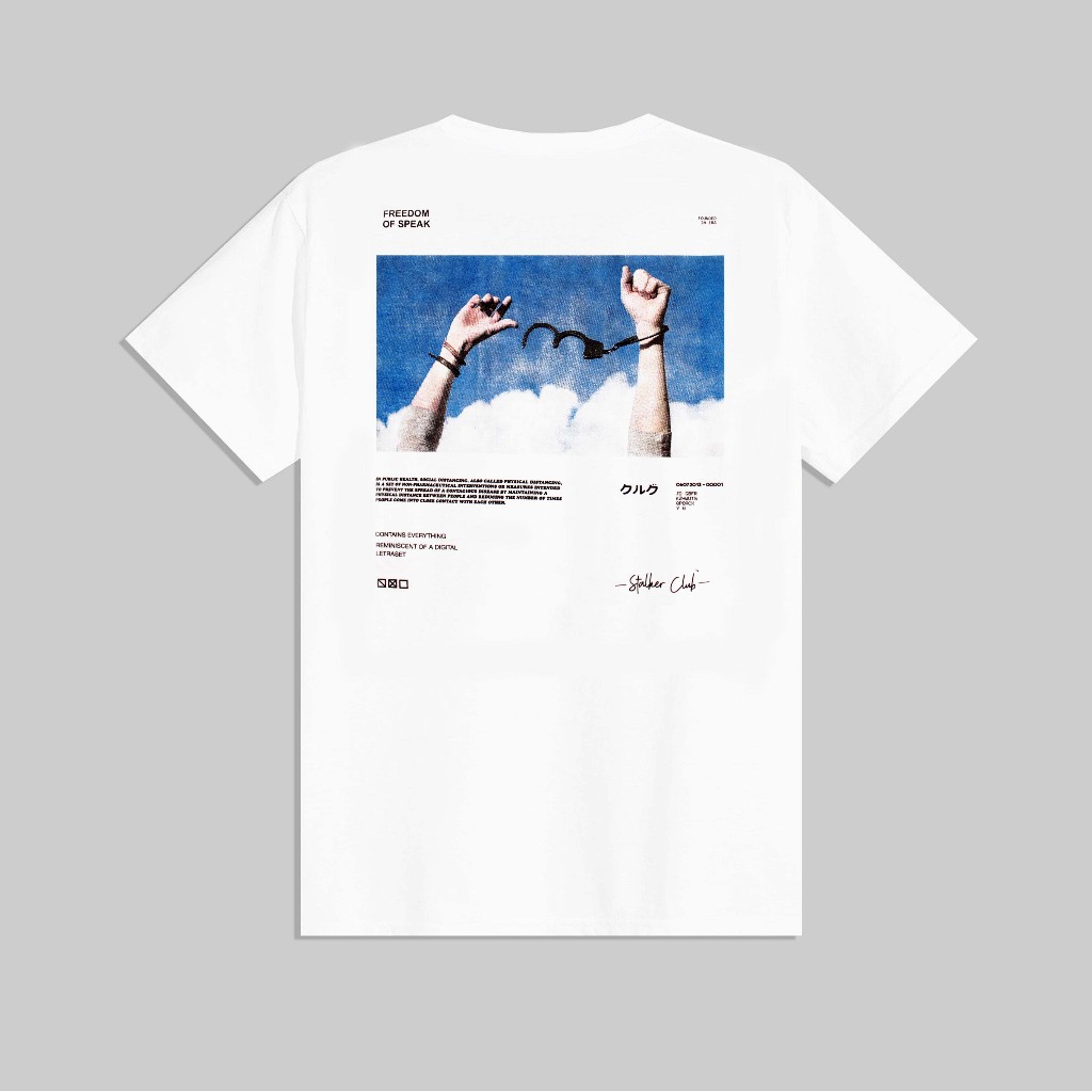 Jual STALKER - T-SHIRT BASIC FREEDOM OF SPEAK - KAOS BASIC PUTIH ... Jual STALKER - T-SHIRT BASIC FREEDOM OF SPEAK - KAOS BASIC PUTIH ...