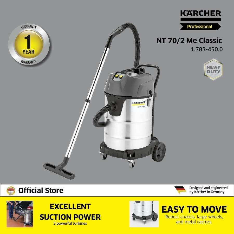Jual Vacuum Cleaner Karcher NT 70/2 Me Classic (wet&dry 70L ) | Shopee Indonesia