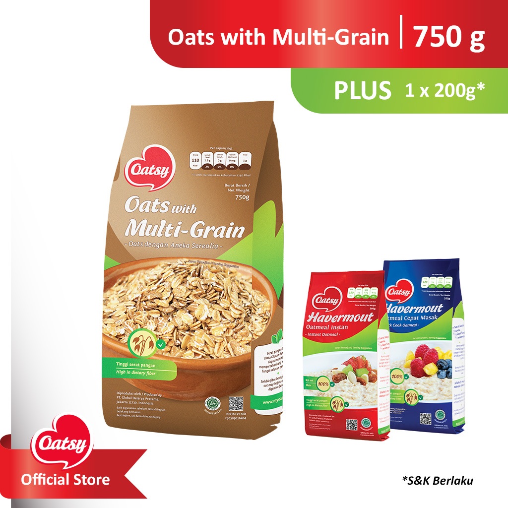 Jual OATSY Oats With Multi Grain 750gr ( Buy Big Get Small ) | Shopee ...