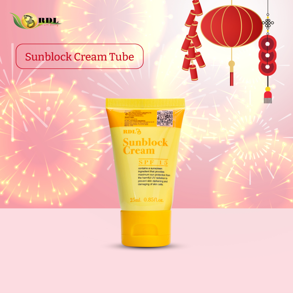 Jual RDL Sunblock Cream SPF 15 UVA UVB Protection Sunscreen Tabir Surya ...