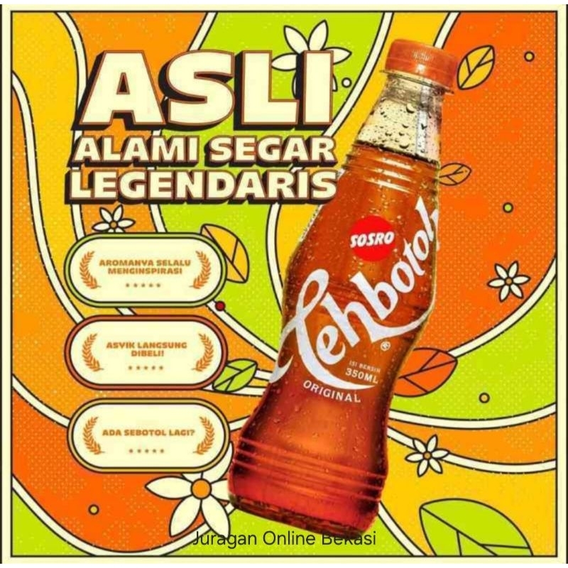 Jual TEH BOTOL SOSRO ORIGINAL PET [350ml] | Shopee Indonesia