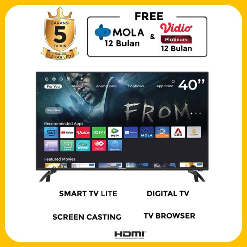 Jual POLYTRON SMART DIGITAL TV 40 inch PLD 40CV8969 | Shopee Indonesia