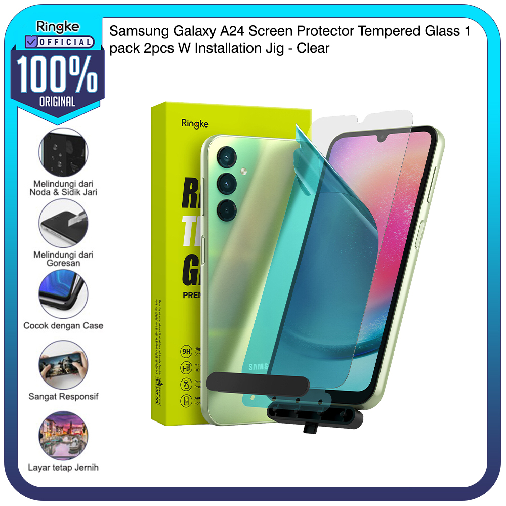Jual Ringke Samsung A24 Screen Protector Tempered Glass Install Jig ...