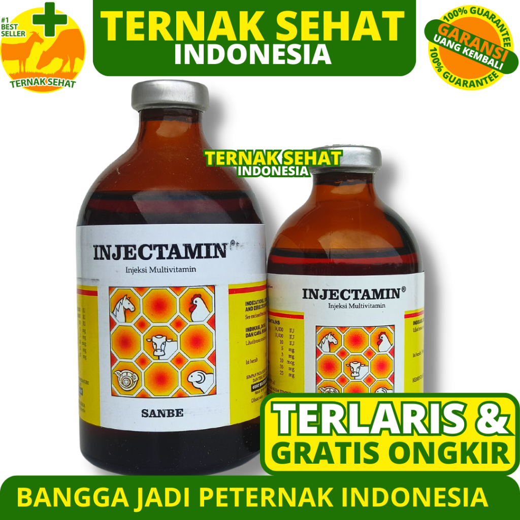 Jual INJECTAMIN 100 ML INJECTAMIN 50 ML SANBE - Multivitamin Dosis ...