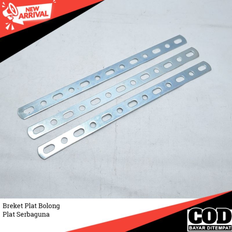 Jual COD Bracket Breket Plat Bolong Hitam Tebal 2mm Breket Besi Plat ...