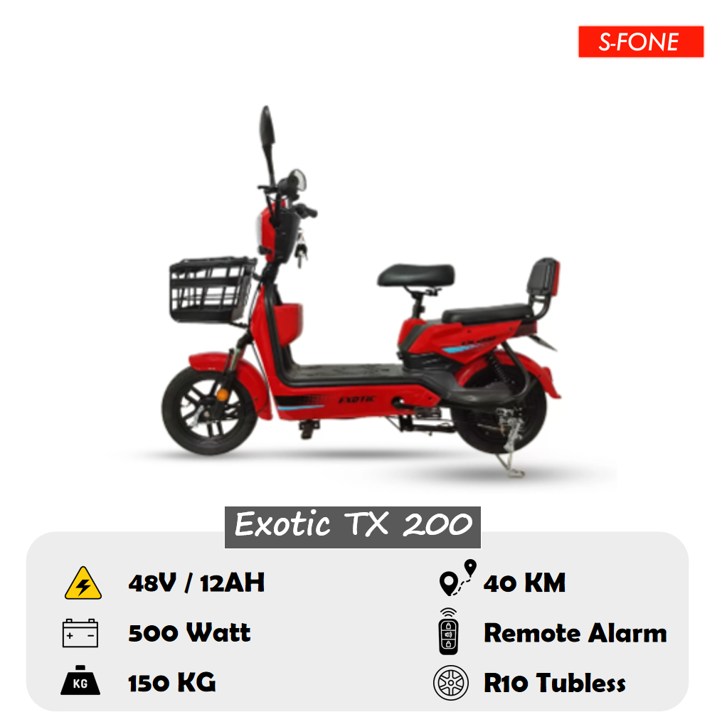 Jual Sepeda Listrik EXOTIC GROZA TX 200 TX200 TX150 TX 150 Battery 500 ...