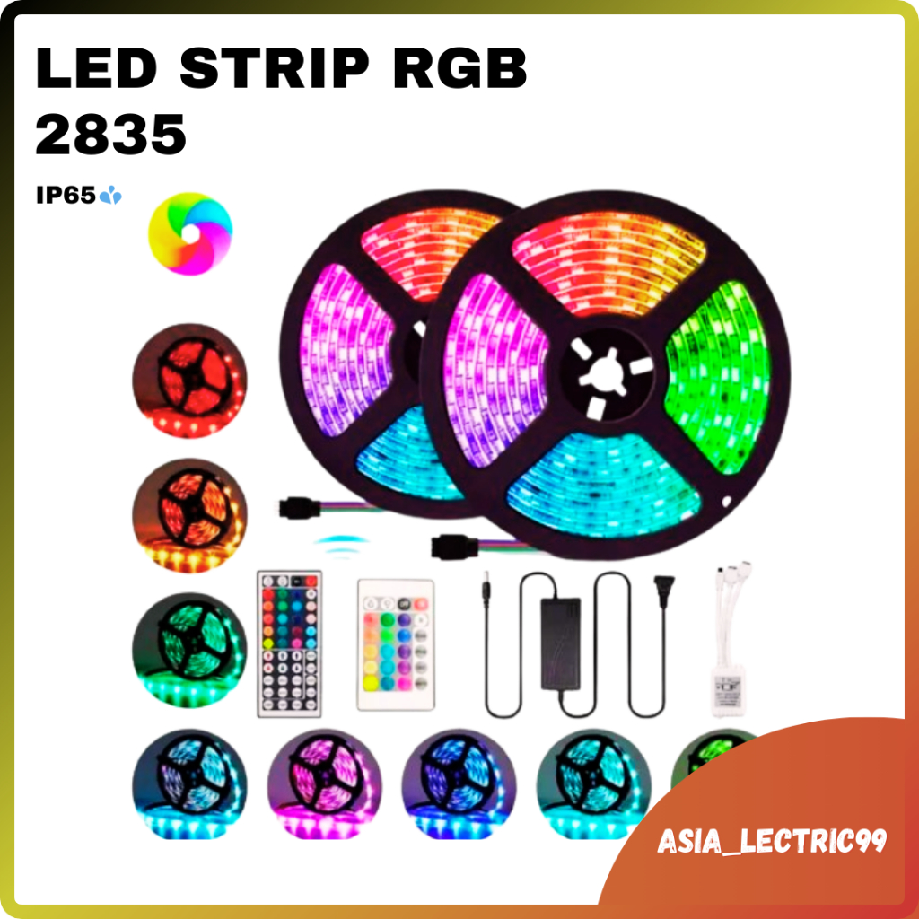 Jual Lampu LED Strip Hias Kamar Aesthetic RGB 2835 5M 10M IP65 Komplit ...