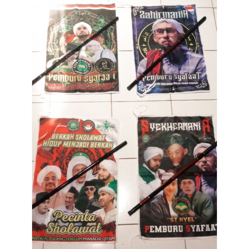 Jual Bendera Sholawat Pecinta Sholawat Pemburu Syafaat Berkah Sholawat ...