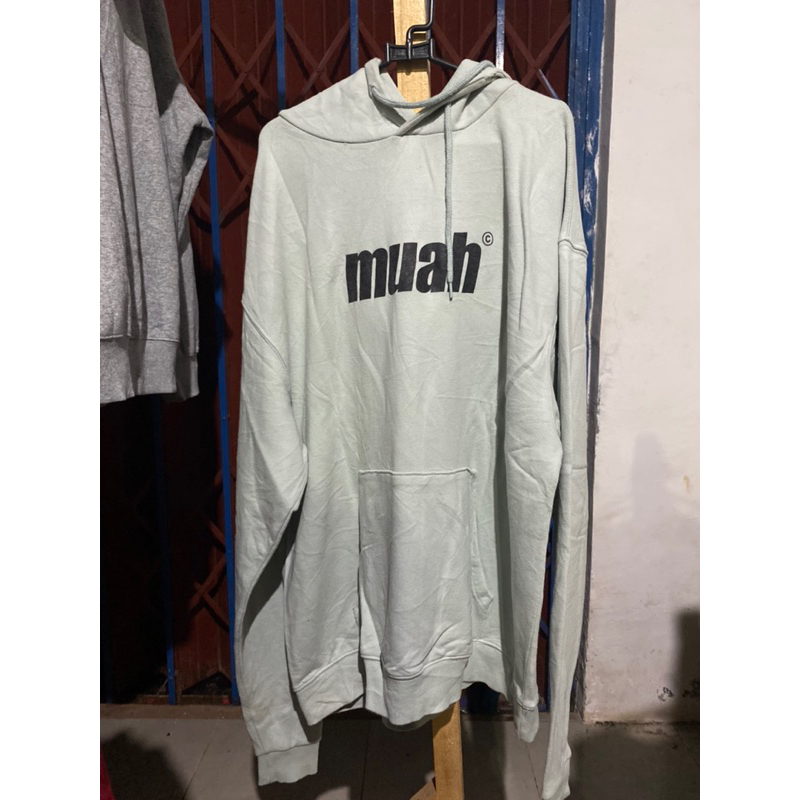 Jual Hoodie Muah Muah Ijo Toska | Shopee Indonesia