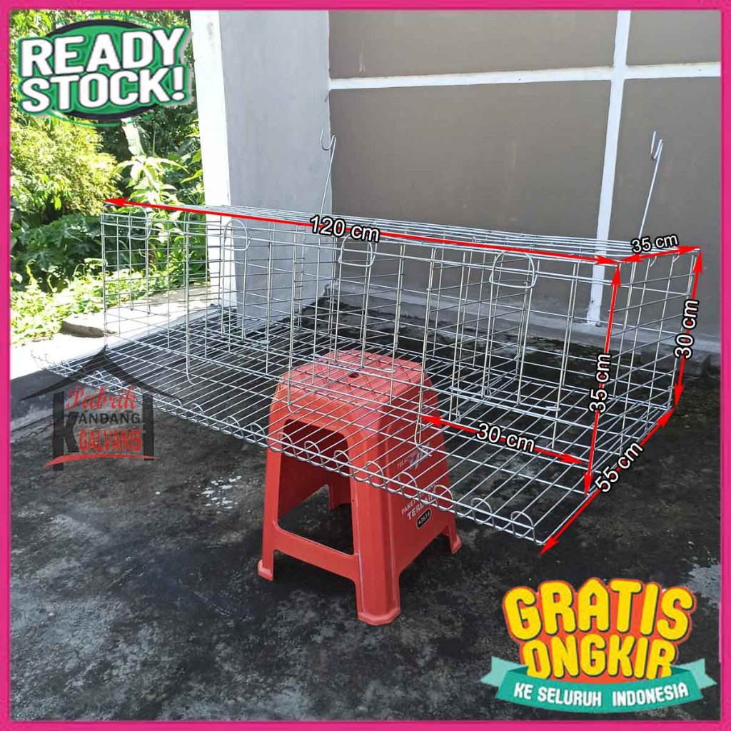 Jual Kandang Baterai Ayam Petelur Besi Galvanis Uk. Small 4 Pintu Isi 8 ...