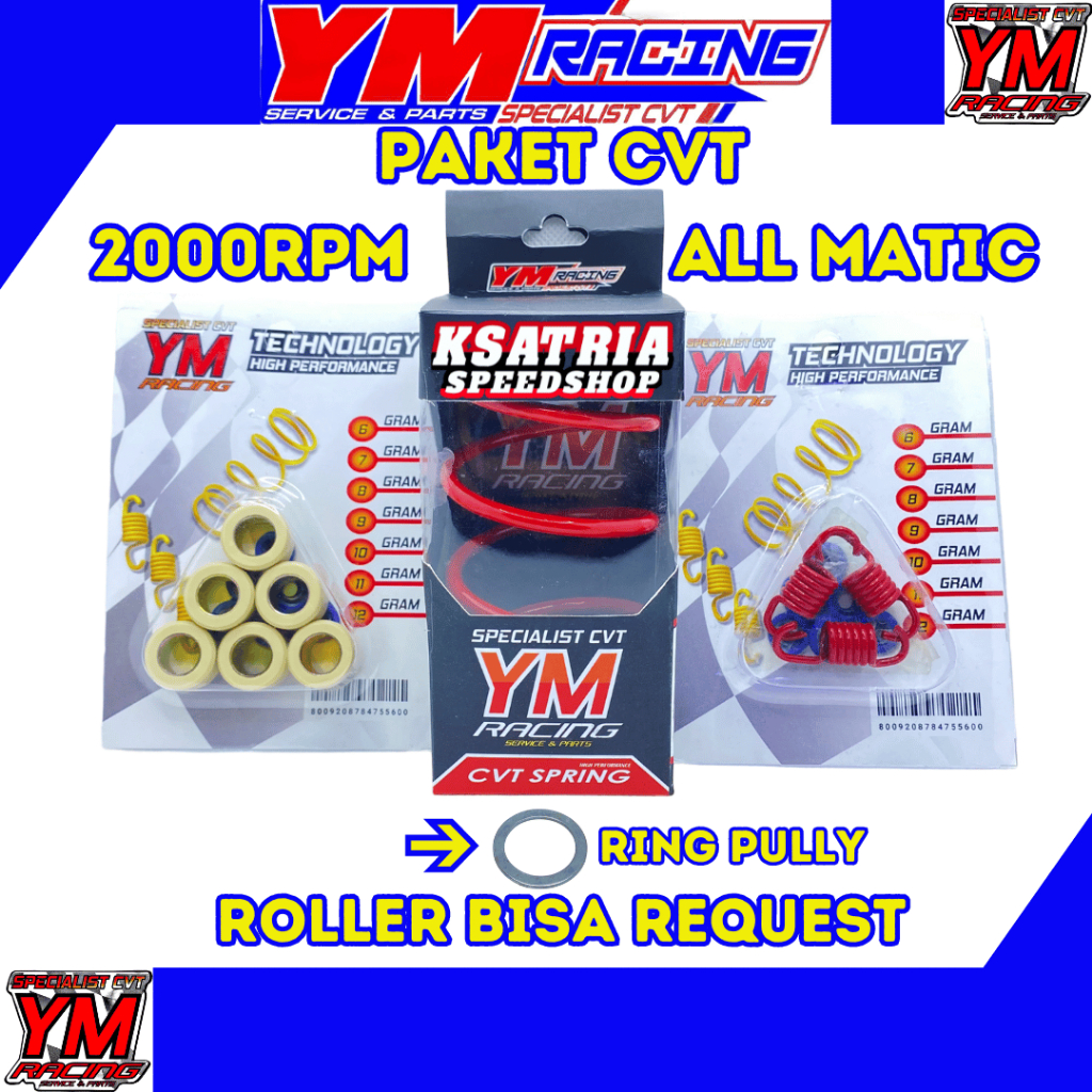 Jual PAKET CVT 2000RPM YM RACING ALL MATIC | (Beat/Mio/Vario/Scoopy ...