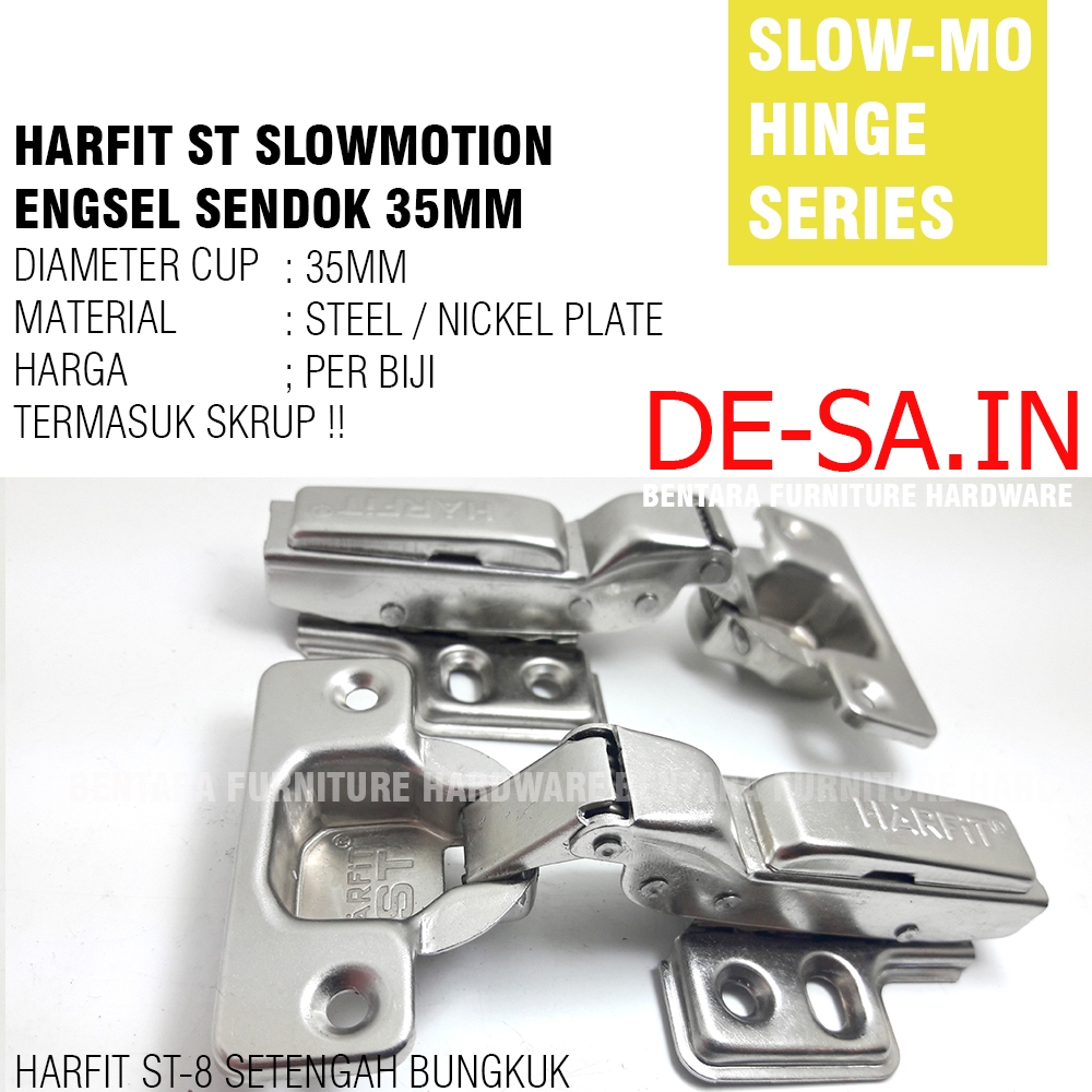 Jual HARFIT ST - 35MM ENGSEL SENDOK SLOW MOTION SOFT CLOSE LURUS ...