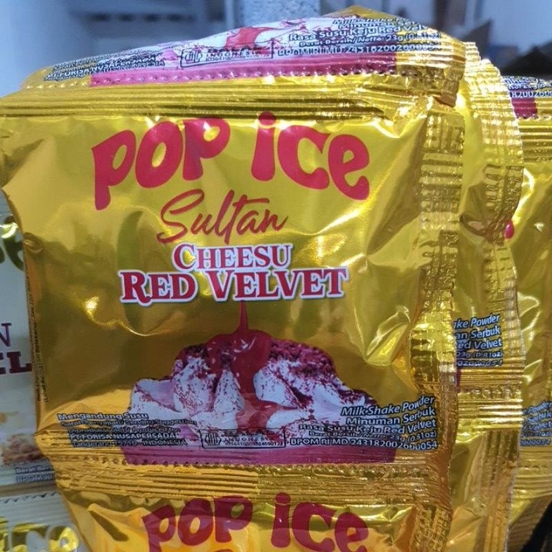 Jual Pop Ice Sultan Cheesu Red Velvet 1renceng | Shopee Indonesia