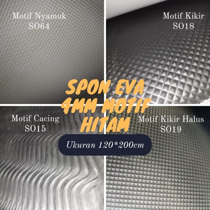 Jual Spon Eva MOTIF // Busa Ati Motif 4mm - MOTIF HITAM [ Kikir, Nyamuk, Kikir Halus, Cacing ...