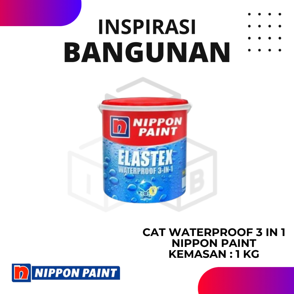 Jual Elastex 3 in 1 - Cat Pelapis Anti Bocor 1 kg waterproofing elastex waterproof nippon paint ...