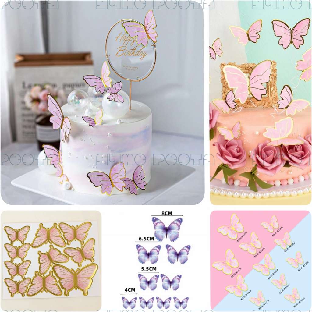 Jual TOPPER BUTTERFLY KAWAT / TOPPER HIASAN KUE ULANGTAHUN | Shopee ...