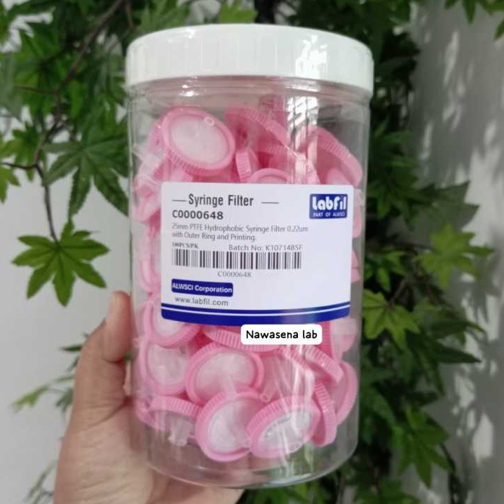 Jual Labfil Hydrophobic Syringe Filter 25mm 0,22um Outer Ring and ...