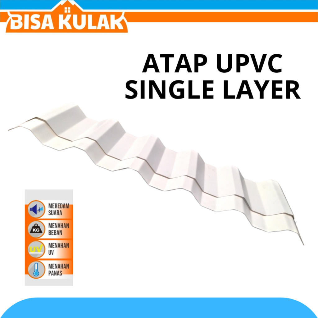 Jual Atap Upvc Single Layer Tebal 1 2 Mm Shopee Indonesia
