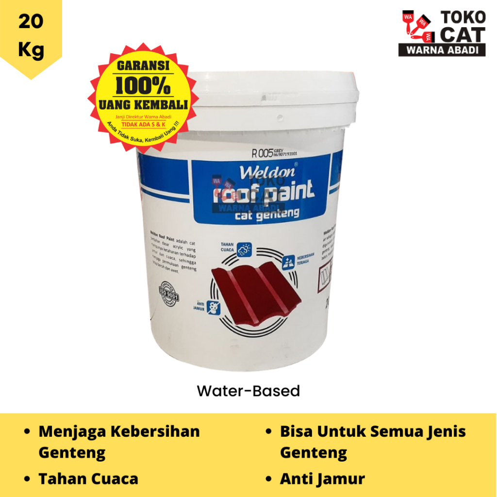 Jual CAT GENTENG WELDON 20 KG | Shopee Indonesia