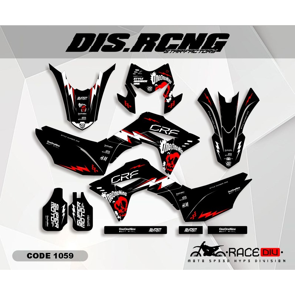 Jual DECAL CRF 150 L SUPERMOTO / DECAL CRF 150 L / DECAL CRF KEREN ...