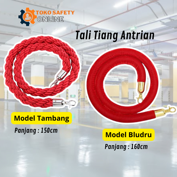 Jual Tali Tiang Pembatas Antrian / Tali Bludru Pembatas Antrian Model ...