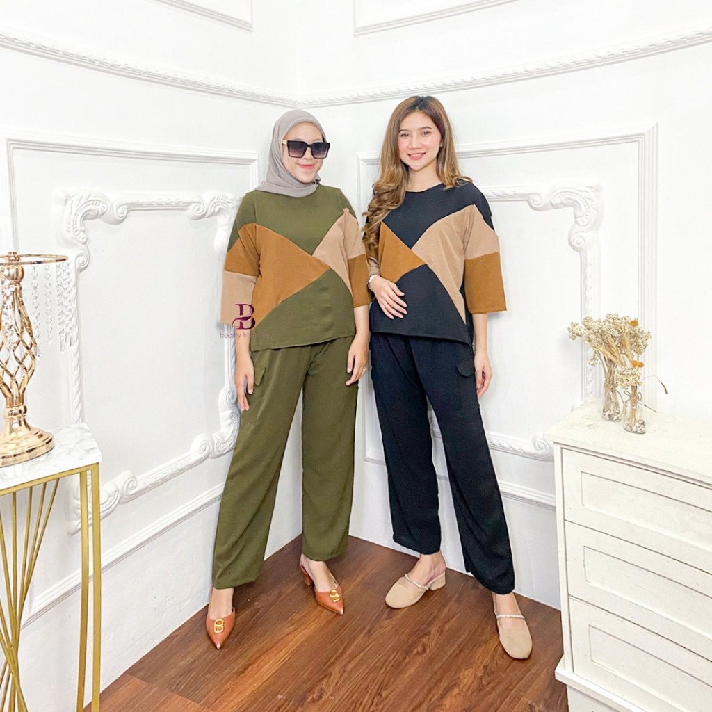 Jual Beautyhijab - AURA baju setelan one set wanita kekinian terbaru ...