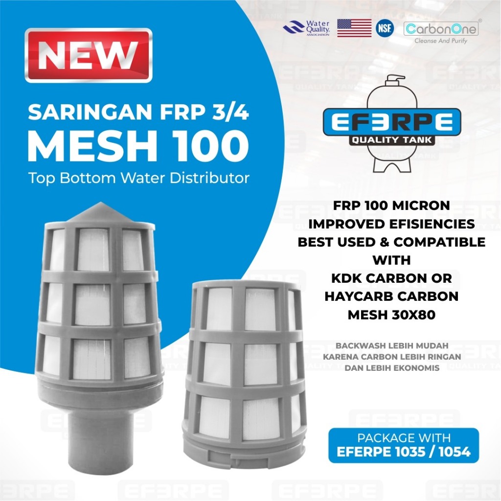 Jual Strainer FRP - saringan 3/4 mesh 100 - untuk ukuran media filter ...