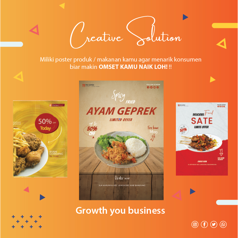 Jual Jasa pembuatan poster dan banner makanan/produk untuk UMKM ...
