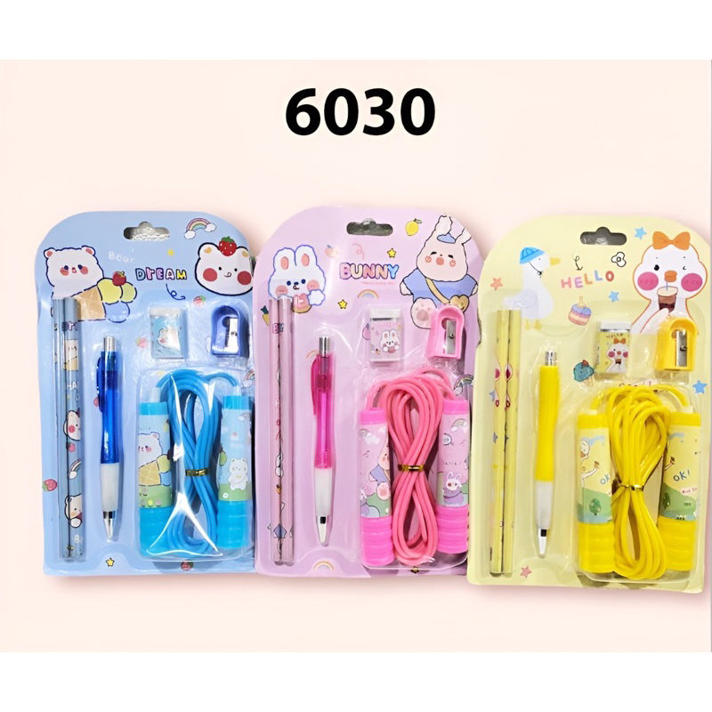 Jual Paket alat tulis 6 in 1 ada tali | Shopee Indonesia