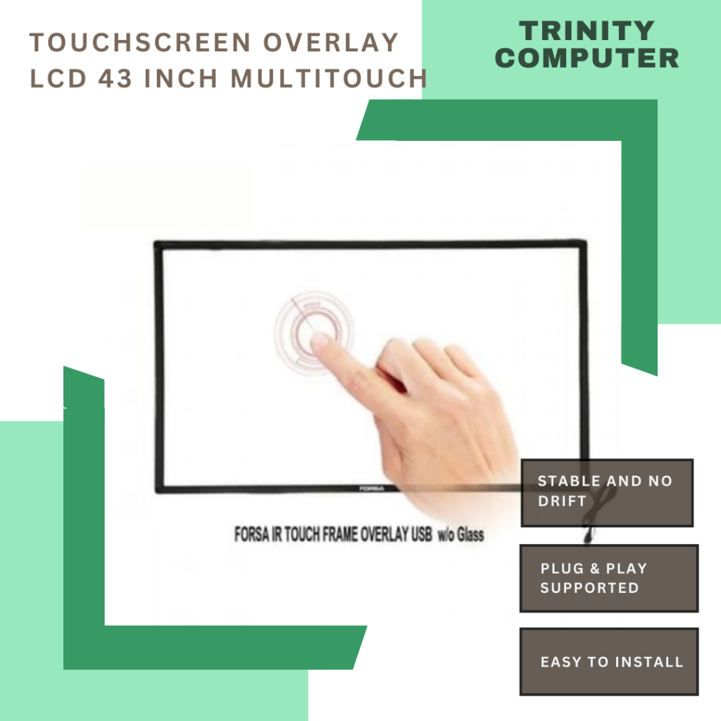 Jual Forsa IR Touch Overlay LCD 43 Inch Multi Touch Screen USB Frame ...