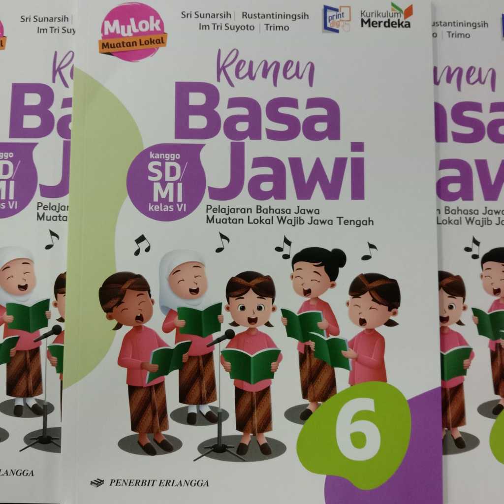 Jual Buku remen basa jawi kls kelas 1 2 3 4 5 6 sd erlangga k13 ...