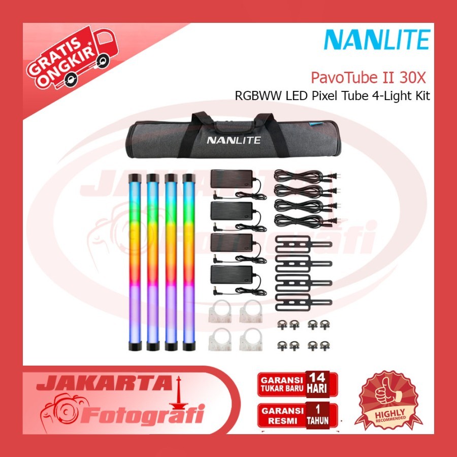 Jual Nanlite PavoTube II 30X RGB LED Pixel Tube Light (4', 4-Light Kit) | Shopee Indonesia