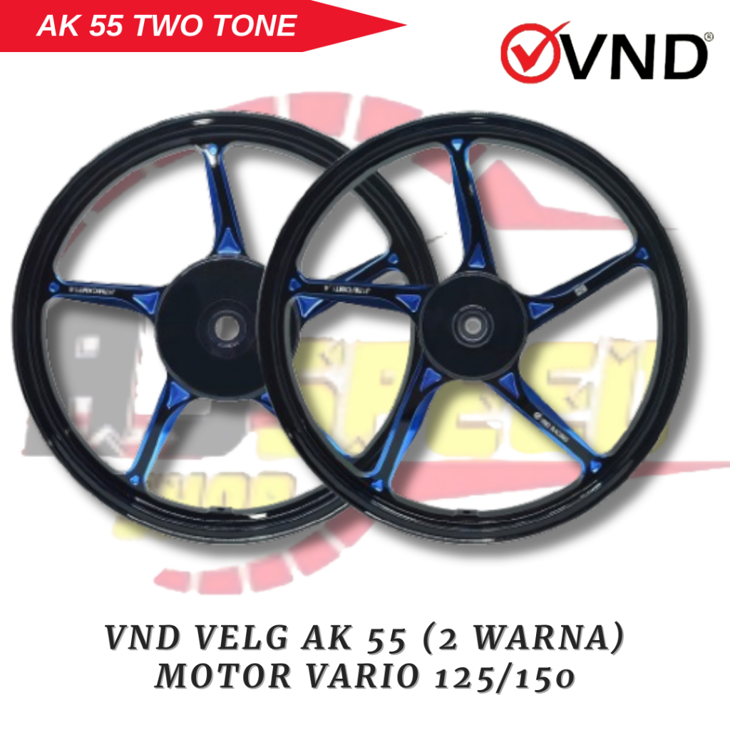 Jual VND Velg Racing AK 55 Two Tone Motor Vario 125/150 2 Warna Depan ...